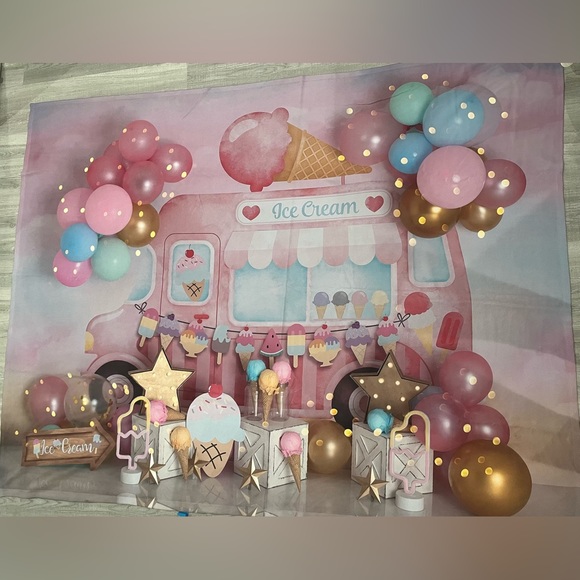 Other | Ice Cream Backdrop For Photography 6x80 Fleece | Poshmark